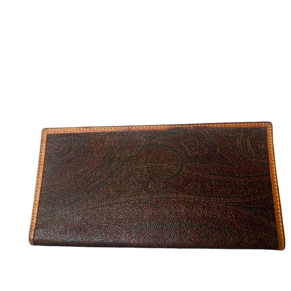Etro | Bags | Etro Euc Milano Paisley Leather Bifold Flat Long Wallet ...